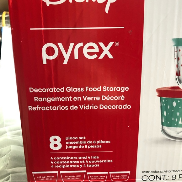 Pyrex | Kitchen | Limited Edition Disney Holiday Pyrex Bowl Lid Set ...